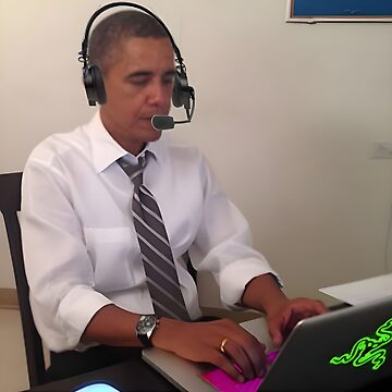 "Barack Obama Gamer Gaming PC Computer" Art Board Print for Sale by ...