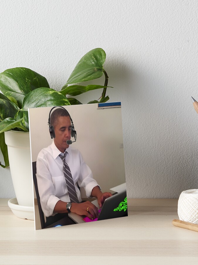 "Barack Obama Gamer Gaming PC Computer" Art Board Print for Sale by ...