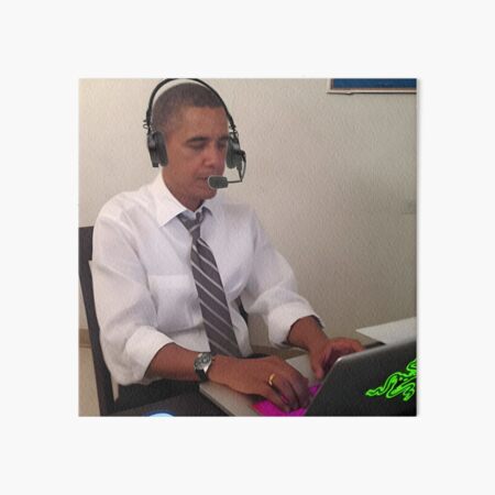 "Barack Obama Gamer Gaming PC Computer" Art Board Print for Sale by ...