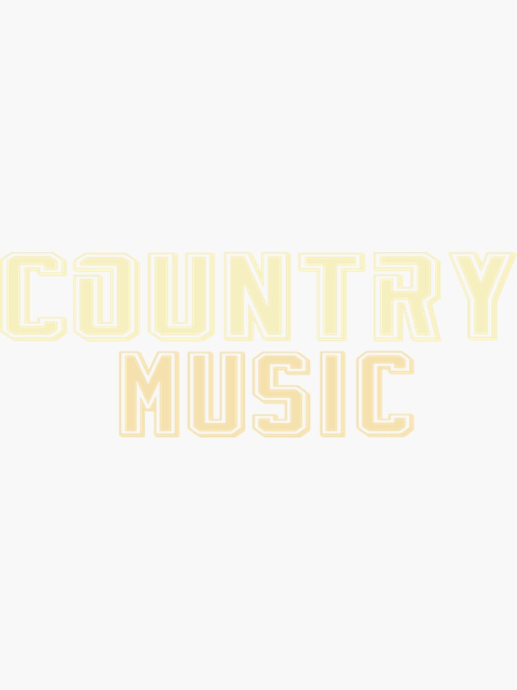 "Country Music Logo " Sticker for Sale by DonaldCMurphy | Redbubble