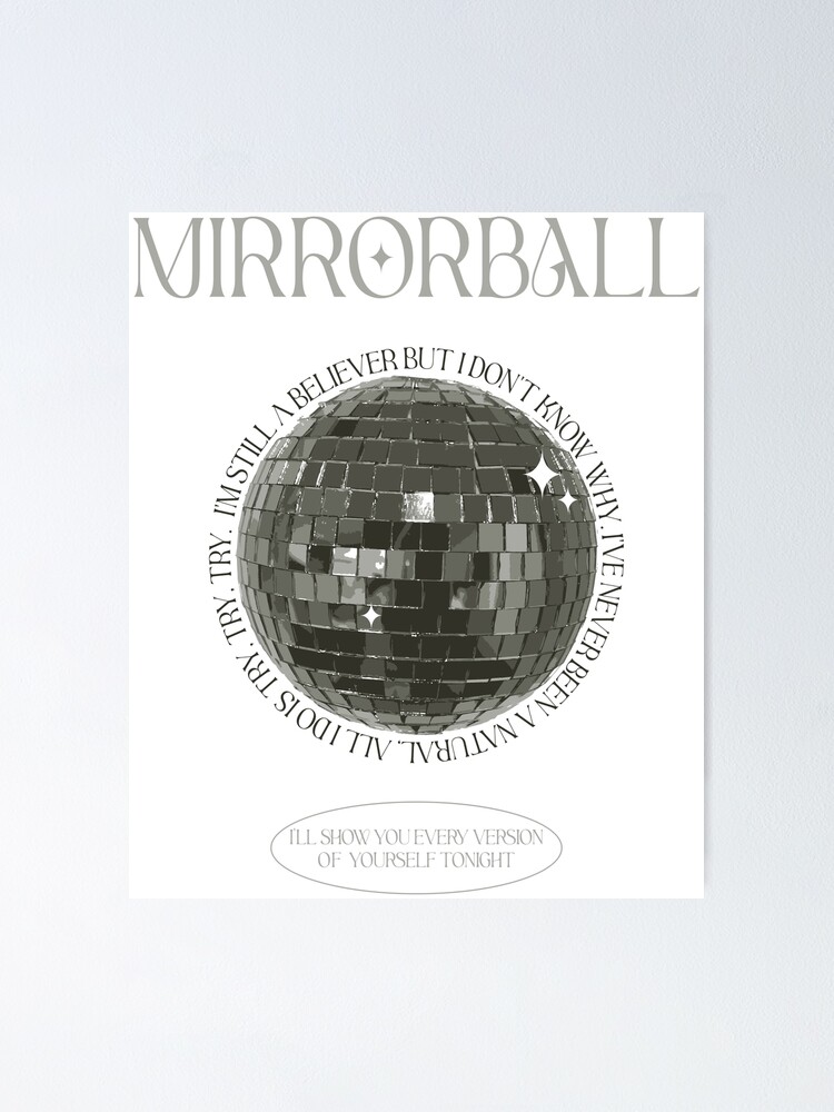 "mirrorball poster" Poster for Sale by Nina Seyferth | Redbubble