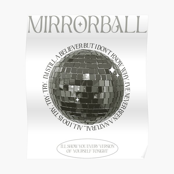 "mirrorball poster" Poster for Sale by Nina Seyferth | Redbubble