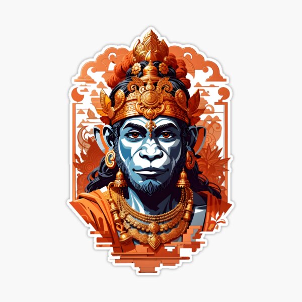 Hanuman Hindu God Hanuman Sticker TeePublic