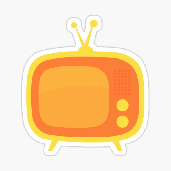 "Cute Retro Television" Sticker for Sale by roemarkable | Redbubble