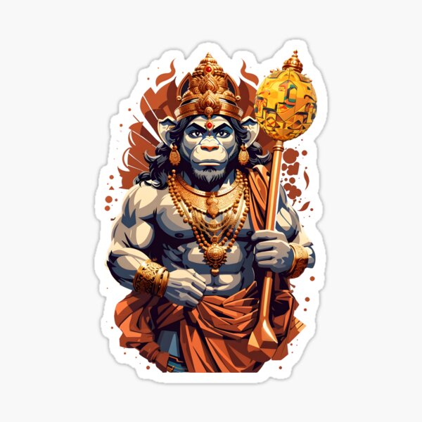 Hanuman Hindu God Hanuman Sticker TeePublic