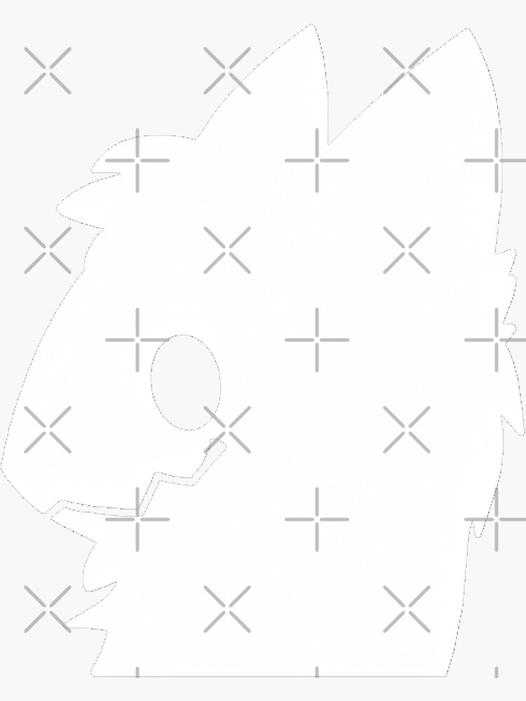 "Minimalist Protogen Clipart White Simple" Sticker for Sale by ...