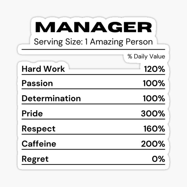 "Managers And Team Leaders Daily Value" Sticker for Sale by Youcan2 ...