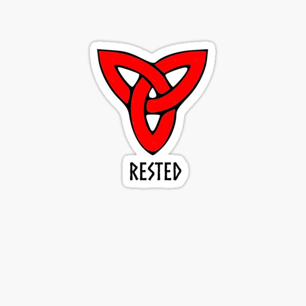"Rested (Black Font)" Sticker for Sale by ELIASANNING | Redbubble