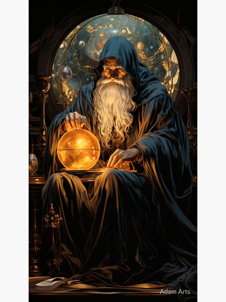 "Arcane Sorcery - Fantasy Wizard's" Sticker for Sale by Adam Arts ...