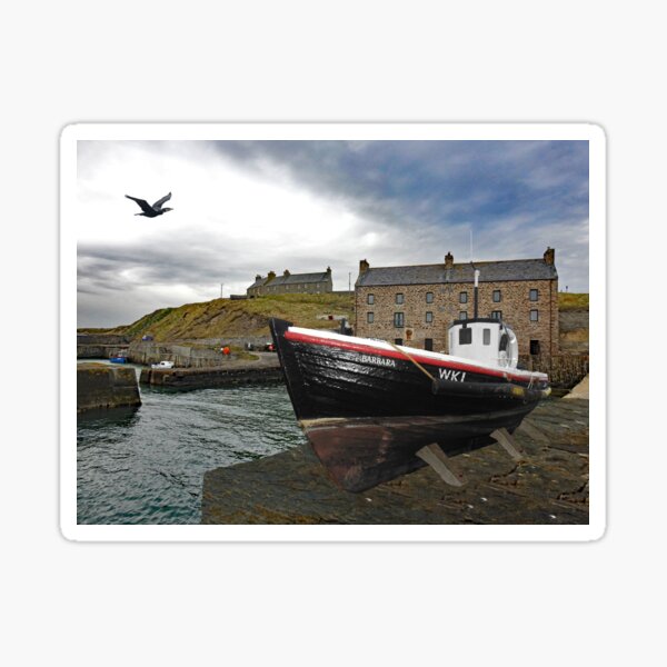 "Barbara on Keiss Quay, Caithness" Sticker for Sale by sandysshoots ...