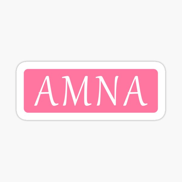 "Amna Name" Sticker for Sale by jeallan | Redbubble