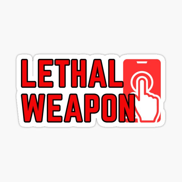 "Lethal weapon" Sticker for Sale by Sujinthaiart | Redbubble
