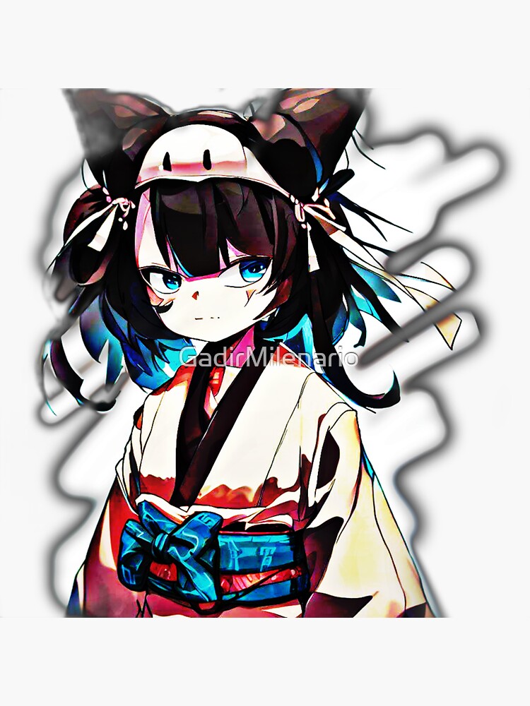 "manga fox girl" Sticker by GadirMilenario | Redbubble