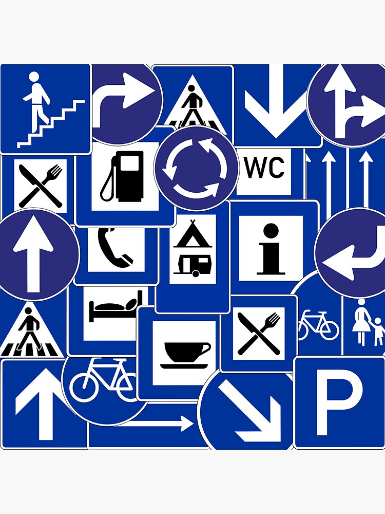 "Traffic signs" Sticker for Sale by TravelAddicts | Redbubble