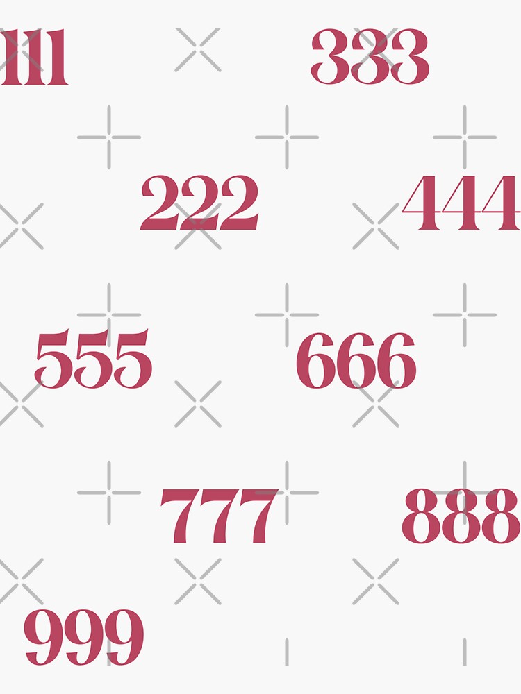 "Angel Numbers Sticker or Magnet Pack | Pink | Julia Healy" Sticker for ...