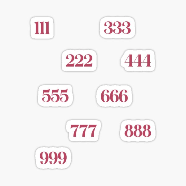 "Angel Numbers Sticker or Magnet Pack | Pink | Julia Healy" Sticker for ...