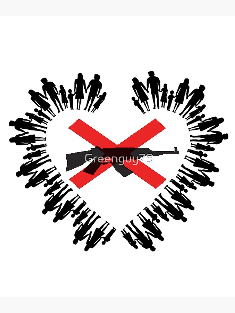 "Anti Gun Heart Silhouette of People Resisting Gun Violence #NEVERAGAIN ...