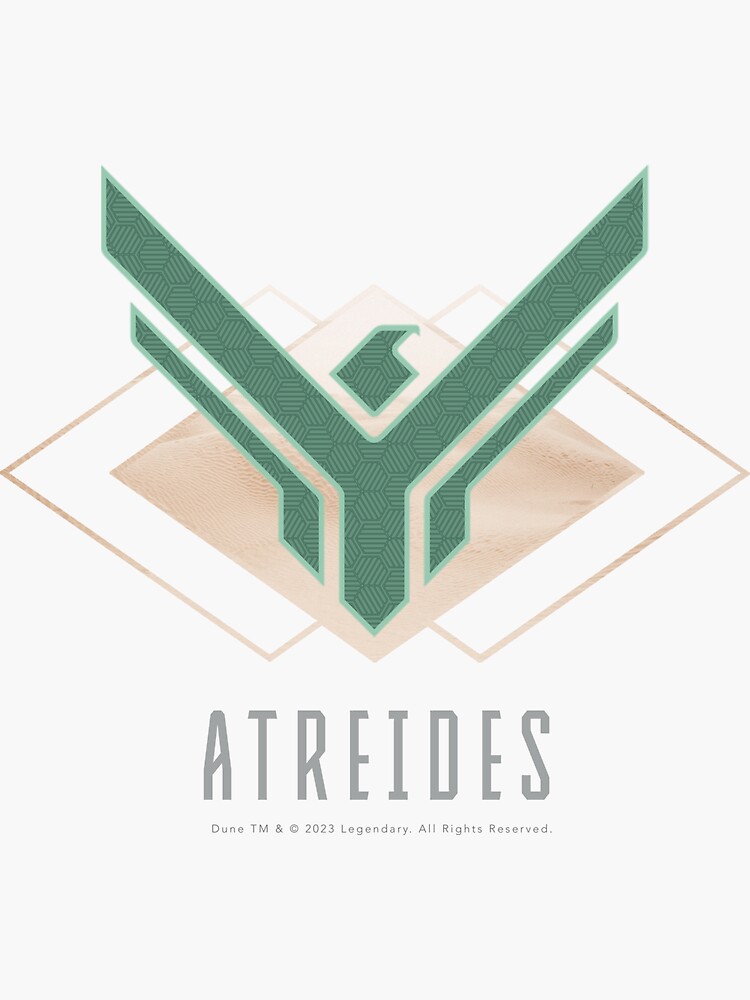 "Dune movie, House of Atreides logo, Fear is the mind killer" Sticker ...