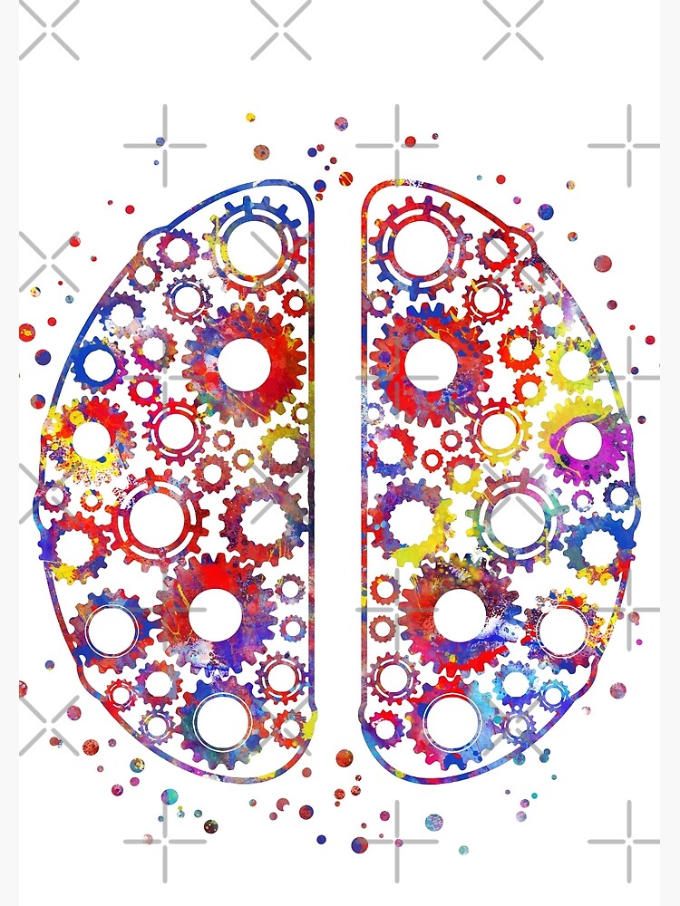 "Human brain with clocks mechanism, brain mechanism, brain anatomy ...