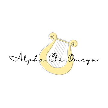 "Alpha Chi Omega Lyre" Sticker for Sale by SimplyJustBee | Redbubble