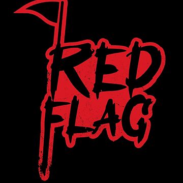 "Red Red Flag Logo" Sticker for Sale by DanSuttonRF | Redbubble