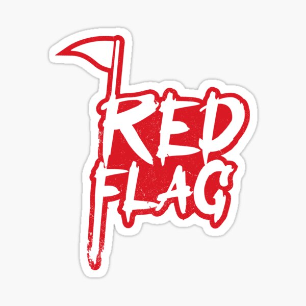 "Red Red Flag Logo" Sticker for Sale by DanSuttonRF | Redbubble