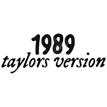 "Taylor Swift 1989 Taylors Version Sticker" Sticker for Sale by ...