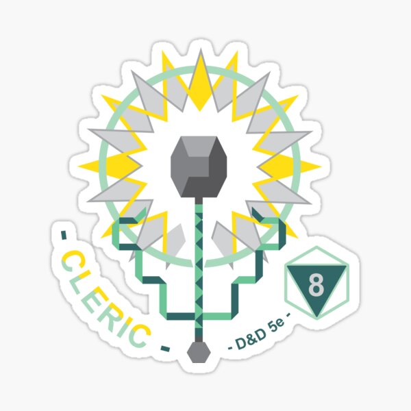 "D&D Classes: CLERIC" Sticker for Sale by 3DApparel | Redbubble