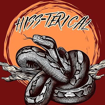 "Hiss-terical" Sticker for Sale by André Botes | Redbubble