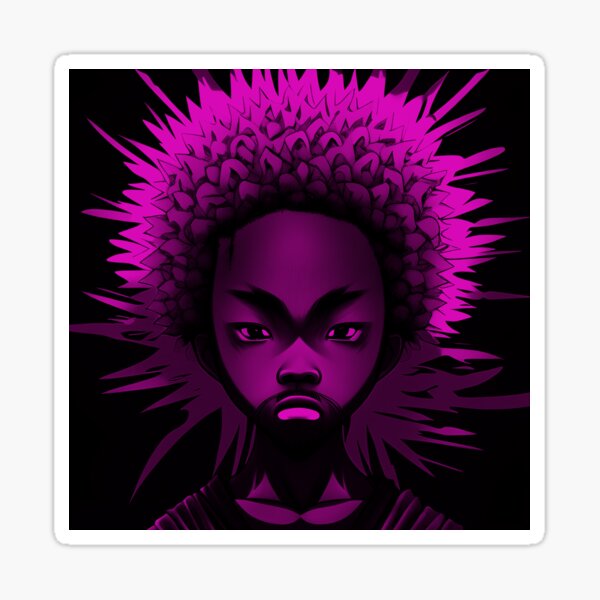"Afro samurai " Sticker for Sale by JackAMM | Redbubble
