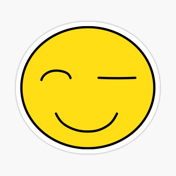 "Winking Emoji" Sticker for Sale by Amy Buitron | Redbubble
