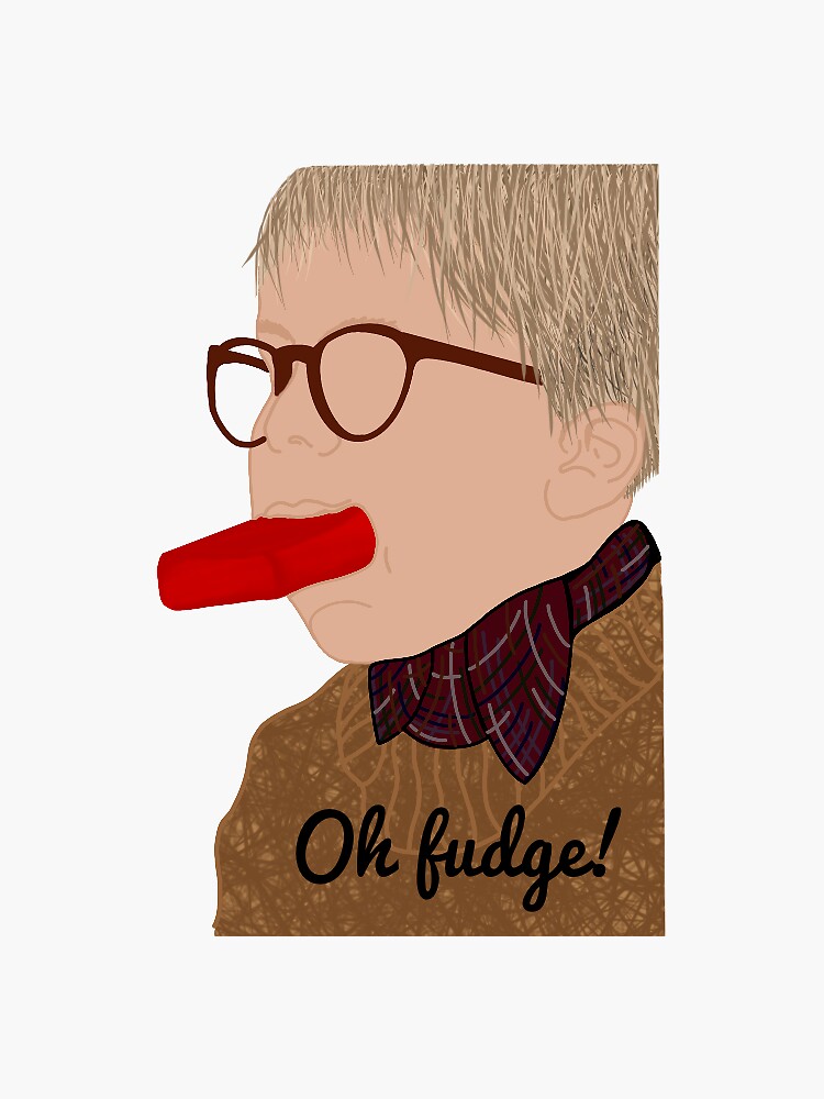 "A Christmas Story Ralphie Oh Fudge Design" Sticker for Sale by ...