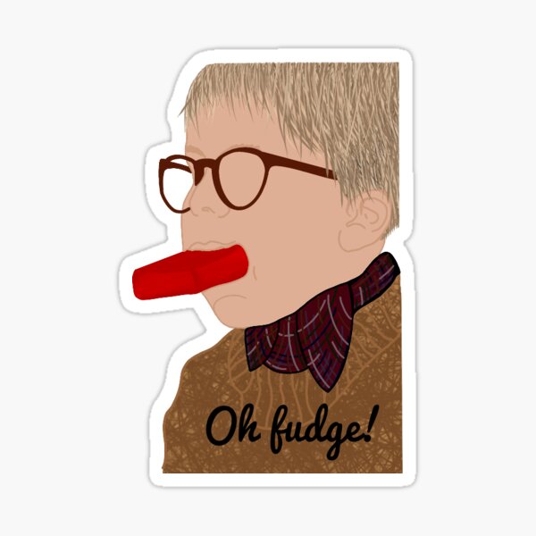 "A Christmas Story Ralphie Oh Fudge Design" Sticker for Sale by ...