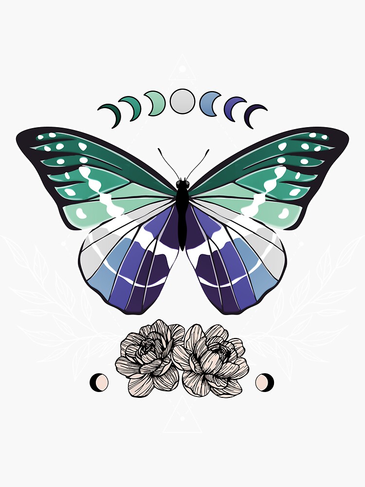 "Gay Man Butterfly LGBT Pride Flag" Sticker for Sale by Clara Hollins | Redbubble