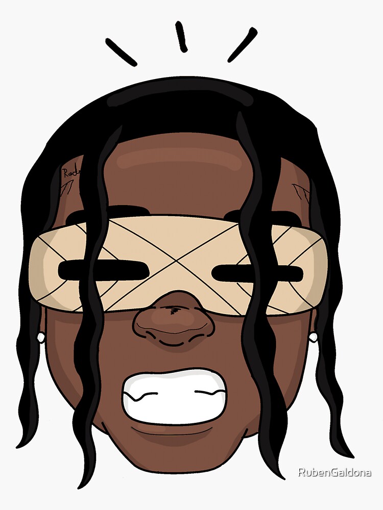 "Travis Scott Utopia Glasses" Sticker by RubenGaldona | Redbubble