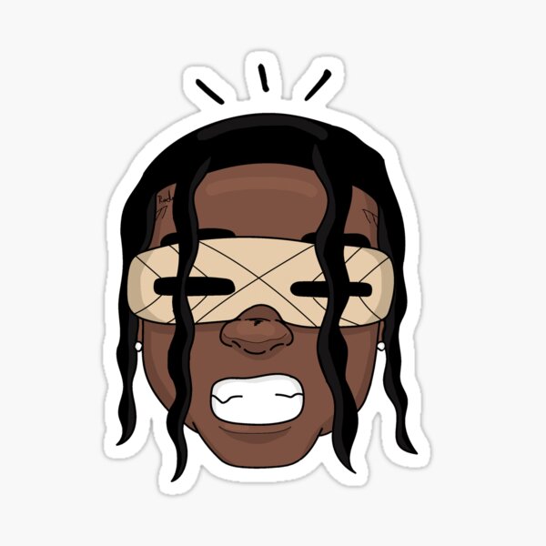"Travis Scott Utopia Glasses" Sticker by RubenGaldona | Redbubble