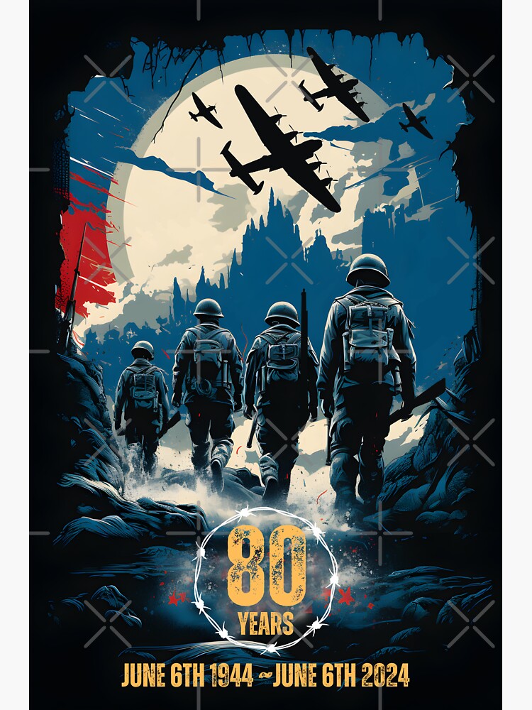 "D-Day 80 Years Anniversary" Sticker for Sale by INFIDEL | Redbubble