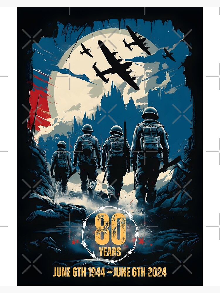 "D-Day 80 Years Anniversary" Art Board Print for Sale by INFIDEL ...