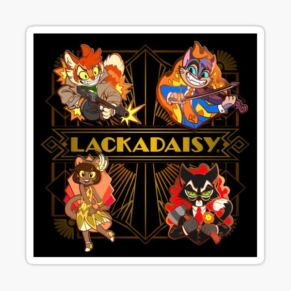 "Lackadaisy Set Pin" Sticker for Sale by BethelHemphill | Redbubble
