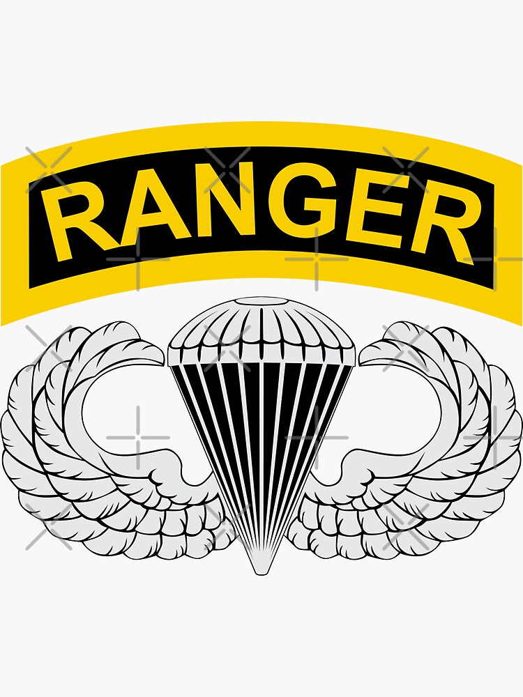 "Airborne wings and Ranger tab" Sticker for Sale by jcmeyer | Redbubble