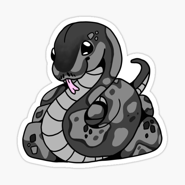 "Axanthic - Cute Ball Python" Sticker for Sale by ConvenientCat | Redbubble