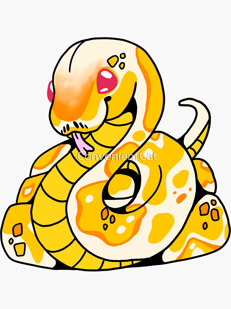 "Albino - Cute Ball Python" Sticker for Sale by ConvenientCat | Redbubble