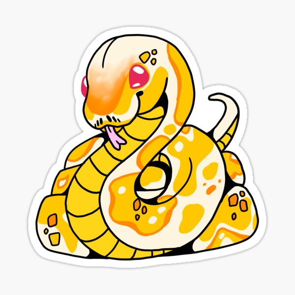 "Albino - Cute Ball Python" Sticker for Sale by ConvenientCat | Redbubble