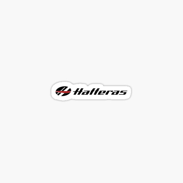 "HATTERAS YACHTS" Sticker for Sale by sabilaindi | Redbubble