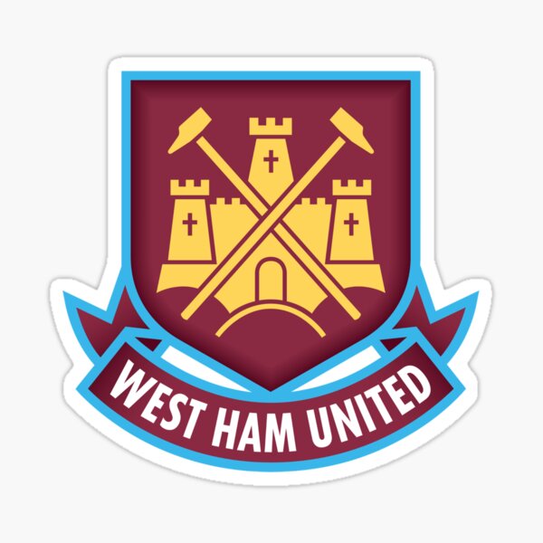 "west hammerhead united fc ham" Sticker for Sale by nicholeanka | Redbubble