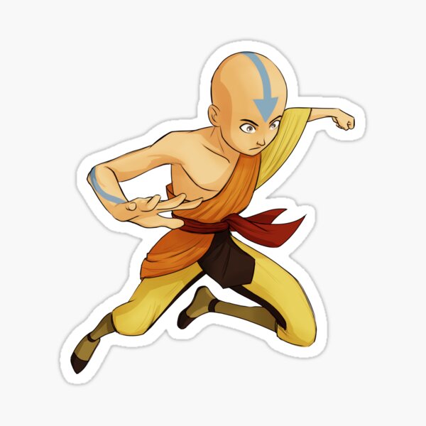 "Avatar: The Last Airbender Aang " Sticker by KIRART | Redbubble