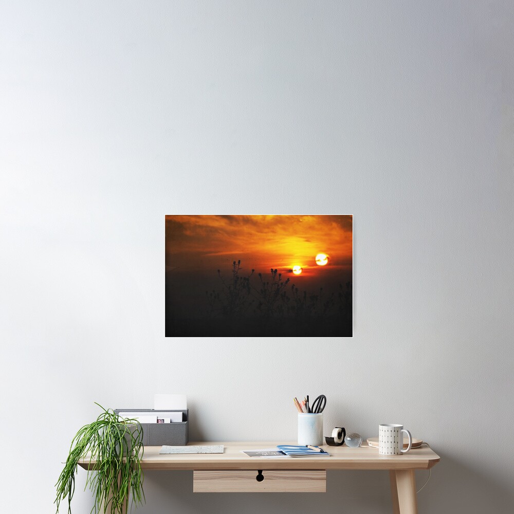 "Binary Sunset" Poster by DeniseAbe | Redbubble