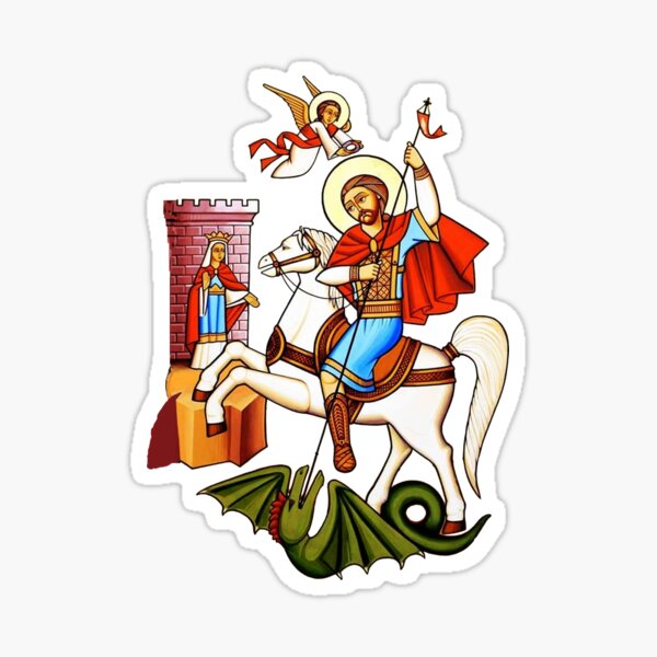 "Saint George, Soldier and Martyr. Coptic Church." Sticker for Sale by ...