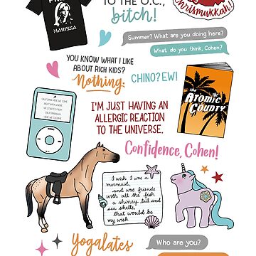 "The O.C. TV Show Art" Sticker for Sale by bradyn-somers | Redbubble