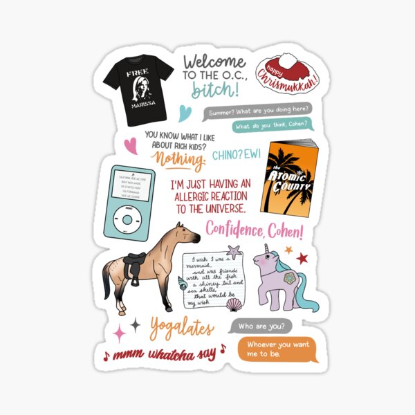 "The O.C. TV Show Art" Sticker for Sale by bradyn-somers | Redbubble